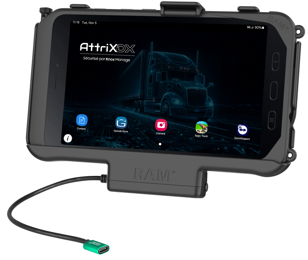 RAM® Mounts - USB-C Socle alimenté pour Terminal DX et DX5 | AttriX