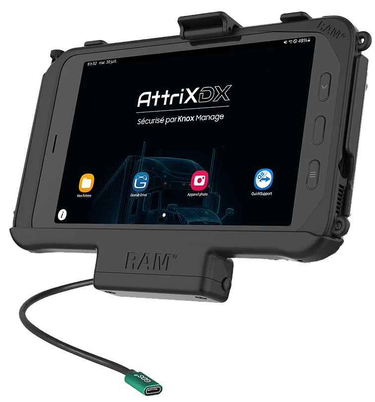 RAM® Mounts - Charging Cradle for DX5 and DX Driver Terminal (8") USB-C ...